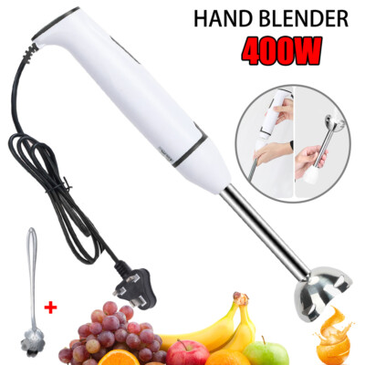 400W Hand Blender Electric Stick Blender Curry Puree Food Mixer ...