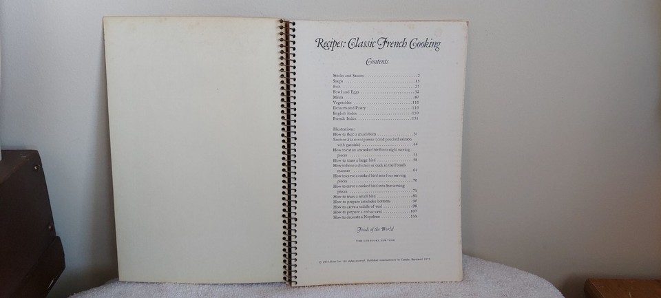 TIME-LIFE FOODS OF THE WORLD RECIPES: CLASSIC FRENCH COOKING PAPERBACK ...