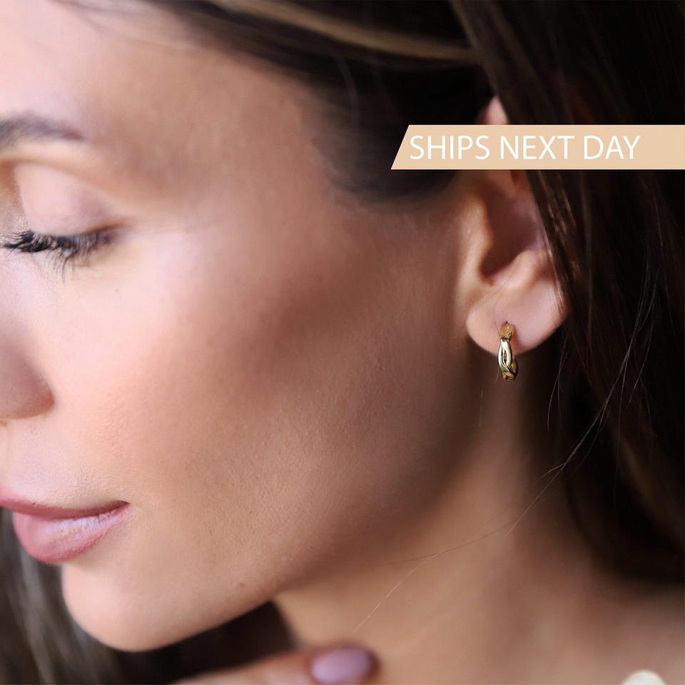 Huggies Waterproof Infinity Hoop Earrings - Dainty Minimalist Jewelry ...