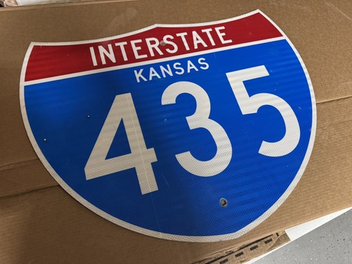 Vintage Interstate 435 Kansas Metal Highway Shield I-435 Sign 24”X 30 ...