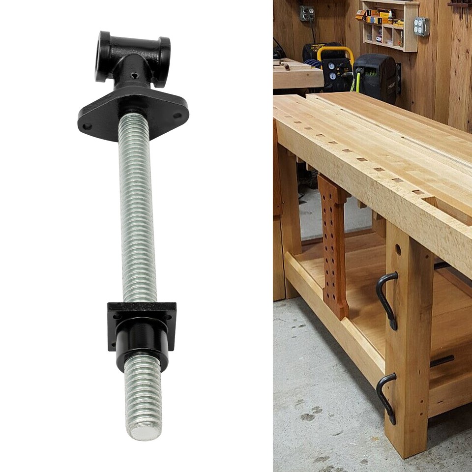 Black 1.1*13in DIY Vise Tool Vise Screw Workbench Vise Screw For Wood ...