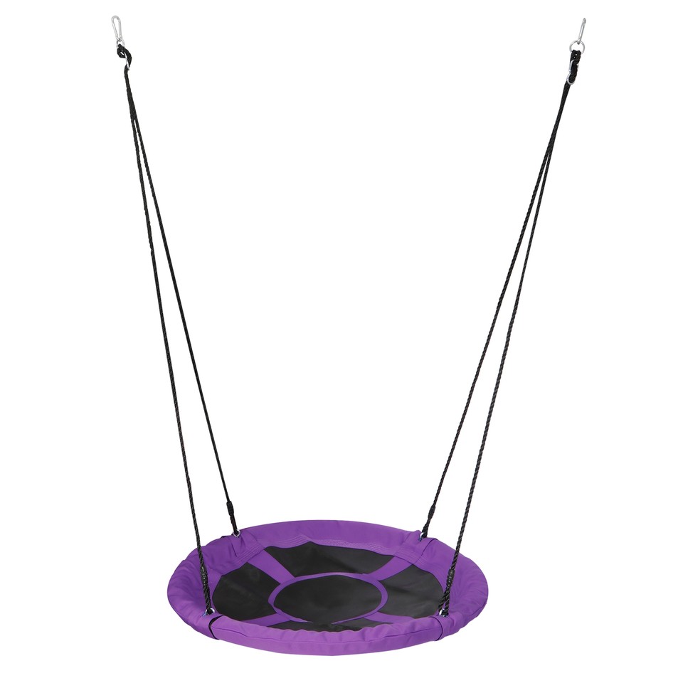 40"Outdoor Round Safe Spider Swing w/ Ropes Adjustable for Kids Yard ...