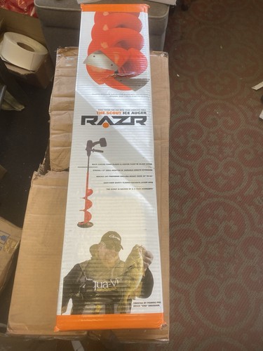 BRAND NEW RAZR THE SCOUT 6" ICE AUGER KIT w/Curved Blades, Ice Fishing ...