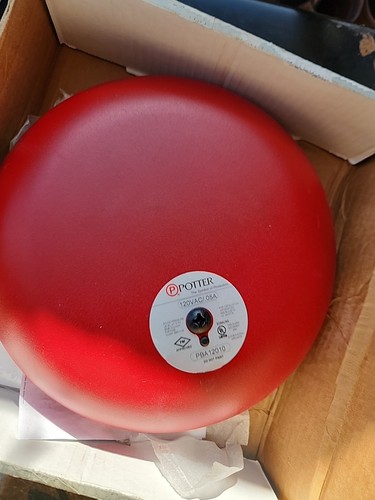 POTTER PDC-1024 24VDC 10" RED INDOOR/OUTDOOR FIRE ALARM BELL WITH ...