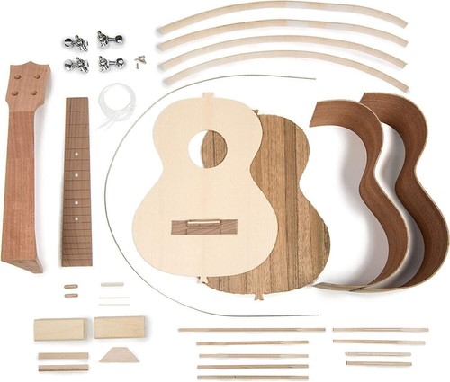 StewMac DIY Build Your Own Walnut Tenor Ukulele Kit, with Walnut Top | eBay