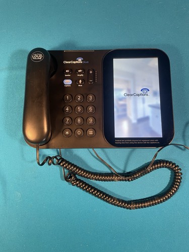 🔥Clear Captions Blue Telephone For Hearing Impaired Amplified ...