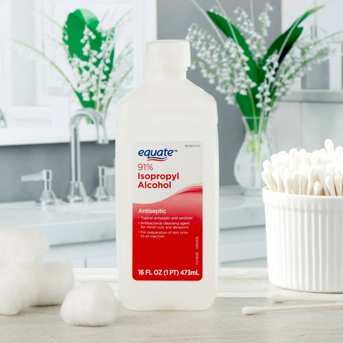 Equate 91% Isopropyl Alcohol Antiseptic Liquid, 6 PACK, (6 x 16 fl oz ...
