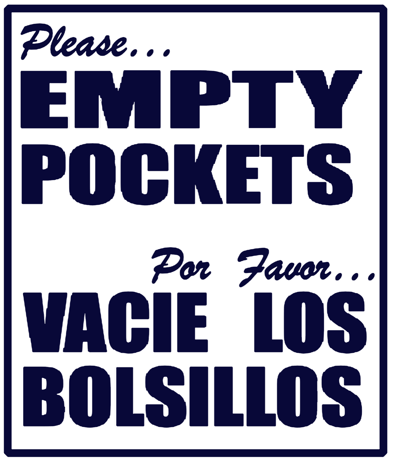 'Please Empty Pockets' Laundromat Overlay Self-Adhesive Sticker FREE ...