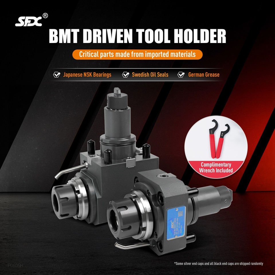 BMT Driven Tool Holder BMT45-90° Live Tools Holder Power Tool Holder | eBay