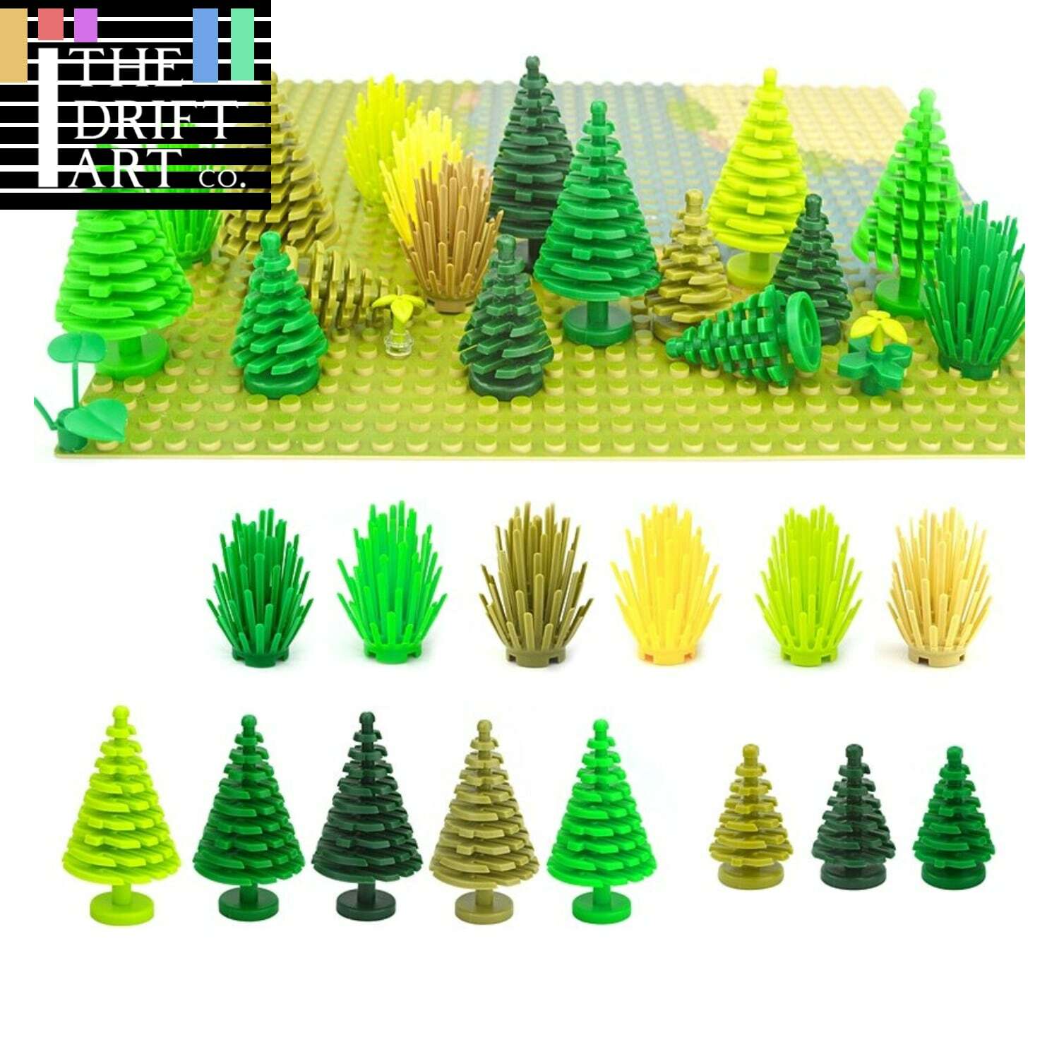 10pcs City Parts for Lego Kits Bush Trees Grass bricks Building Blocks ...