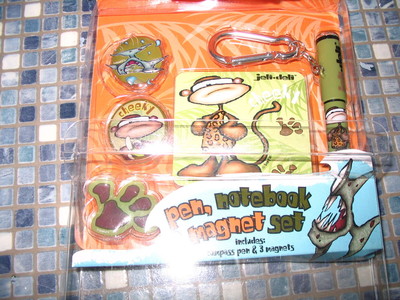 JELI DELI CHEEKY MONKEY COMPASS PEN NOTEBOOK & MAGNET SET BRAND NEW ...