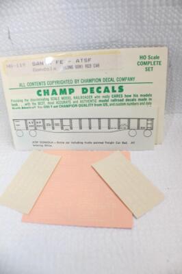 CHAMP DECALS HO SCALE SANTA FE GONDOLA (HG-119) | eBay