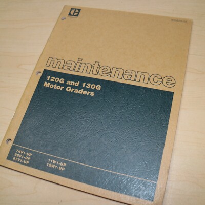 CAT Caterpillar 120G 130G Motor Grader Owner Maintenance Manual Guide ...