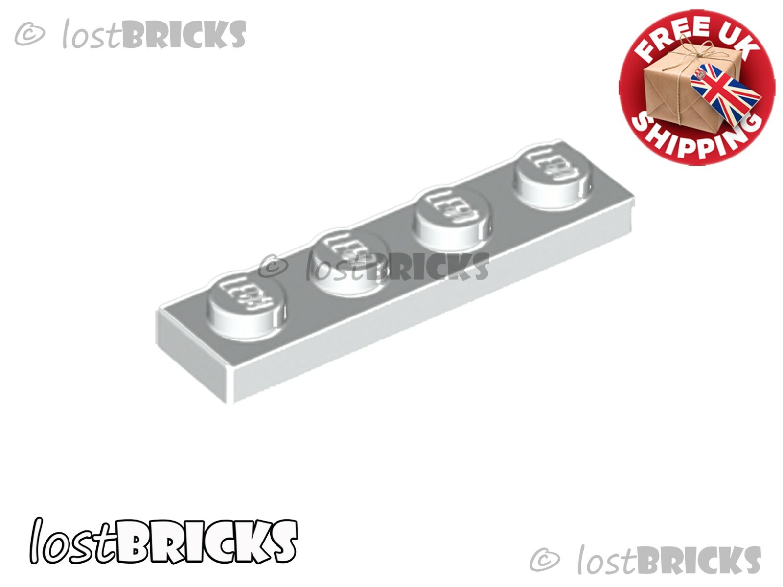 LEGO - Part 3710 - Pack of 10 x NEW LEGO Plates 1x4 + SELECT COLOUR ...