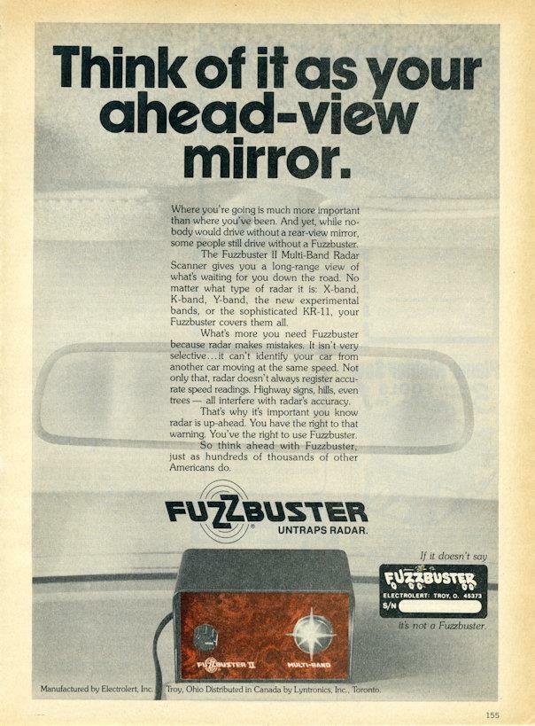 1978 FuzzBuster Radar Detector PRINT AD Untraps Radar | eBay