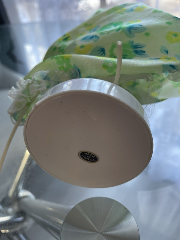 Vintage 70’s Bradley Big Blue Eyes Green Floral Dress Made In Korea ...