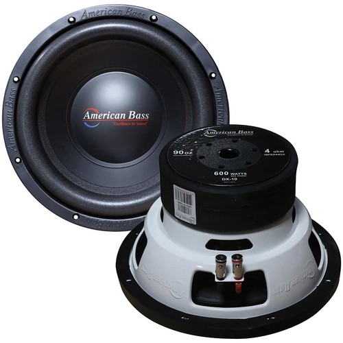 (2) AMERICAN BASS DX 10” 4-OHM SVC CAR AUDIO SUBWOOFERS SUBS SUBWOOFER ...