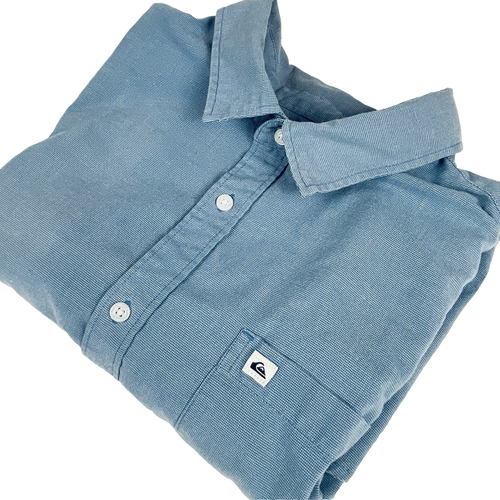 QUICKSILVER Short Sleeve Button Down Men's XL Light Blue Quick Silver ...