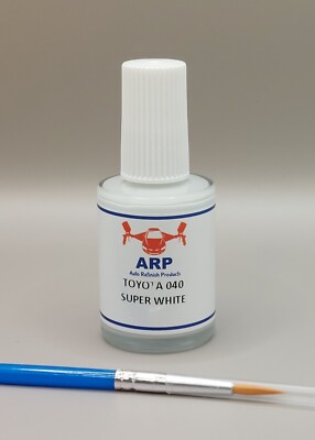 For Toyota Paint Code 040 GLACIER-SUPER WHITE Touch up Paint + Fine Tip ...