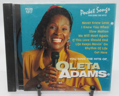 POCKET SONGS - YOU SING THE HITS OF OLETA ADAMS MUSIC CD, VOCALS ...