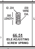 Ford Autolite 2100 2150 4100 Idle Adjusting Screw Spring Sold as Pair ...