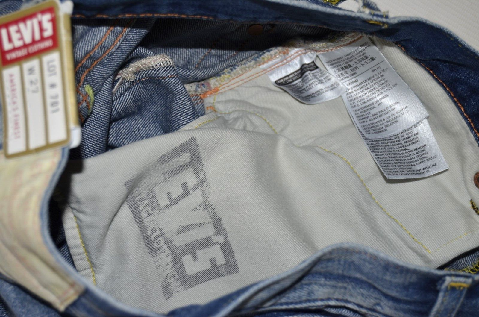 vintage LEVIS LVC 701 ribcage wide selvedge JEANS W27 L32 size 8 10 ...