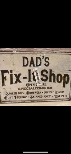 Dad’s Fix It Shop Metal Sign | eBay