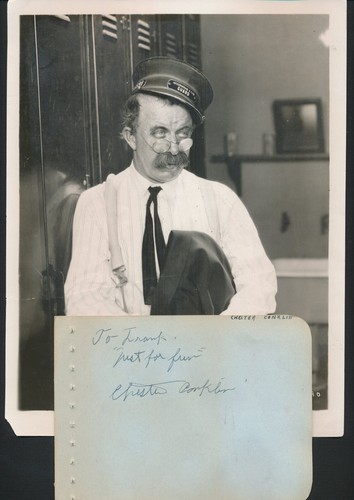 Chester Conklin - 1940's Signed Album Page w/ Orig. 1928 Still Photo ...