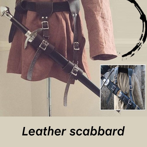 PU Leather Waist Sword Holder Scabbard Weapon Warrior Cosplay Retro ...