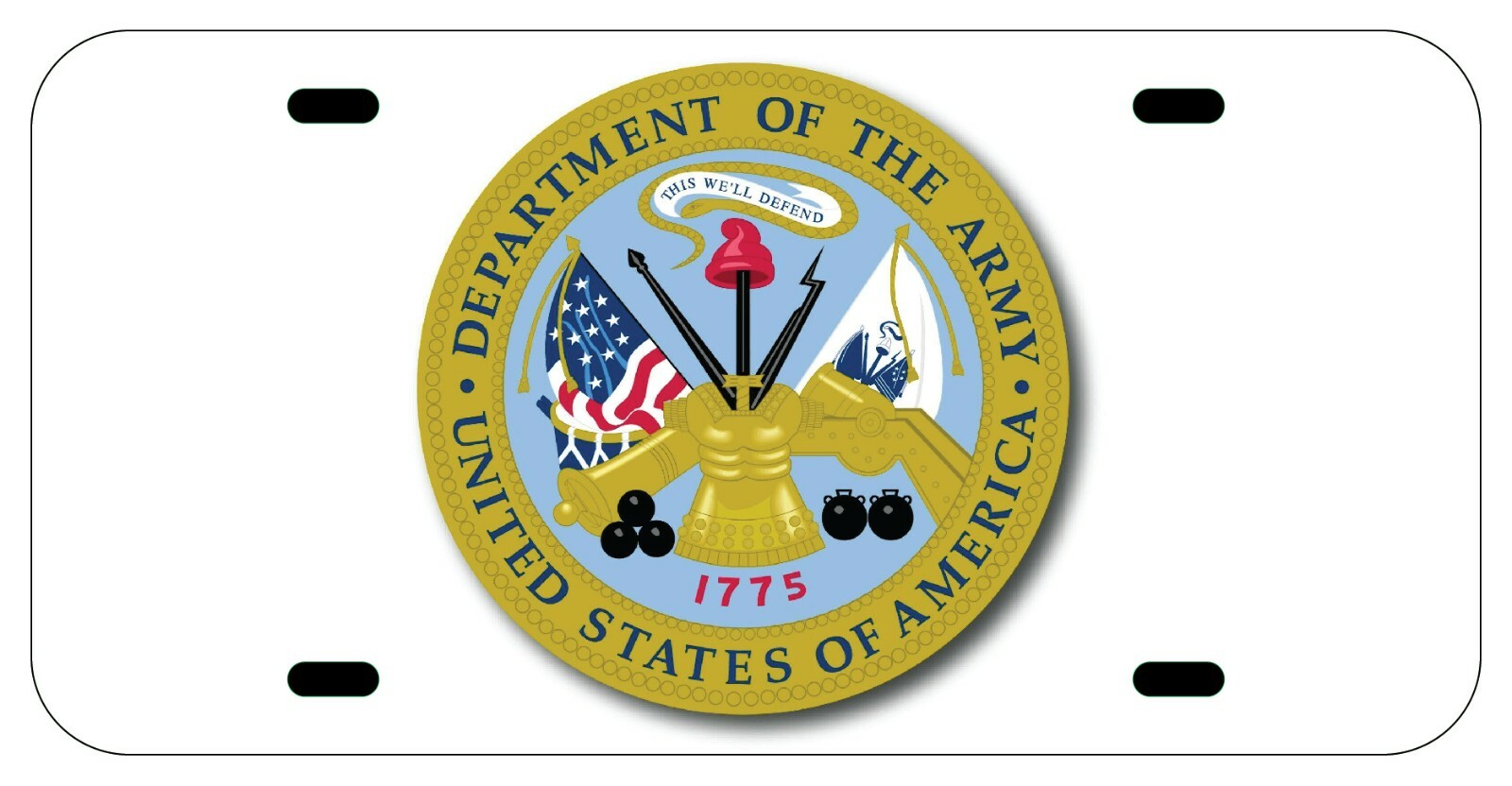 US ARMY MILITARY VEHICLE LICENSE PLATE FRONT BACK AUTO TAG Made in USA ...