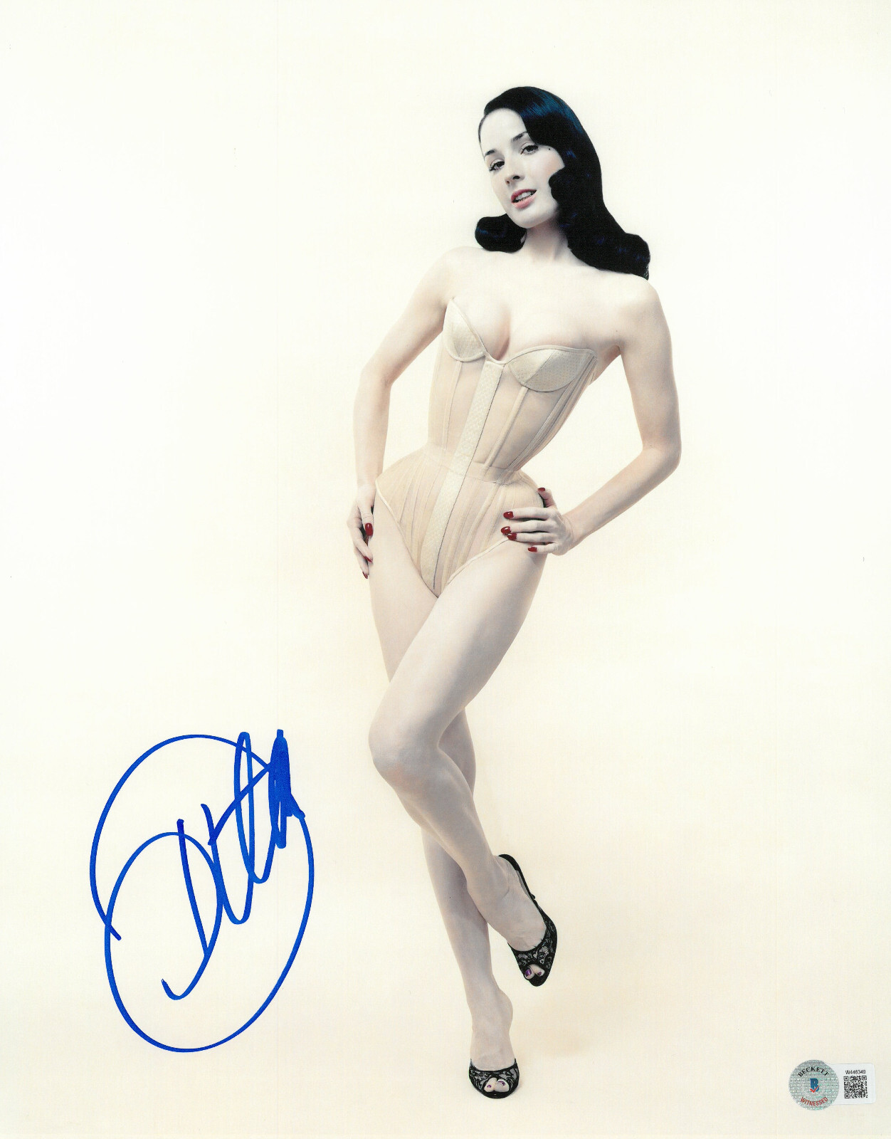 Dita Von Teese Signed Autograph 11x14 Photo Beckett BAS The Queen Of Burlesque | eBay