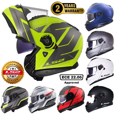 LS2 FF908 STROBE II FLIP-UP FULL FACE MOTORCYCLE MODULAR CRASH HELMET ...