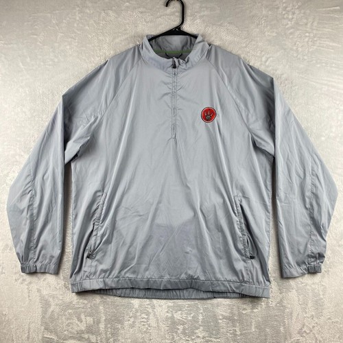 Toronto Raptors Track Jacket Mens XL Gray Adidas Windbreaker 1/4 Zip ...