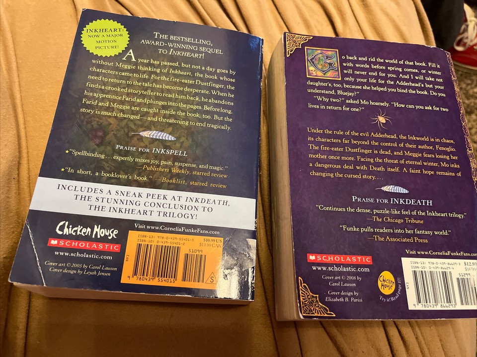Inkheart Cornelia Funke Inkdeath +Inkspell Paperback Lot | eBay