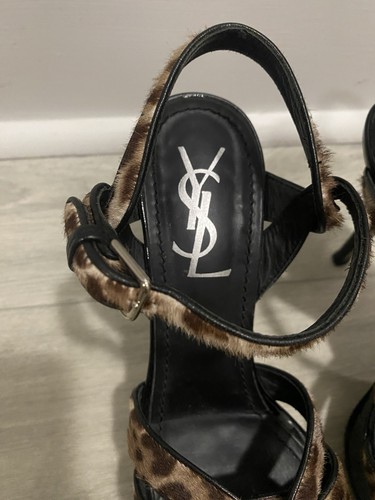 Yves Saint Laurent Tribute Platform Sandals YSL Leopard SandalsHe G2U ...