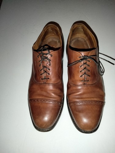 Allen Edmonds 9D Men's Byron Cap Toe Oxford Shoes Cognac Brown Leather ...