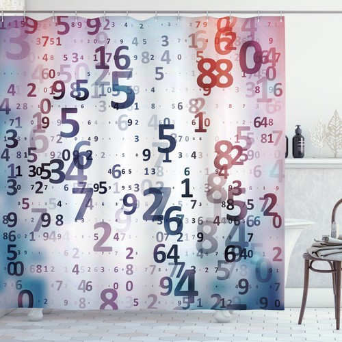 Abstract Shower Curtain Digital Code Numbers Print for Bathroom | eBay