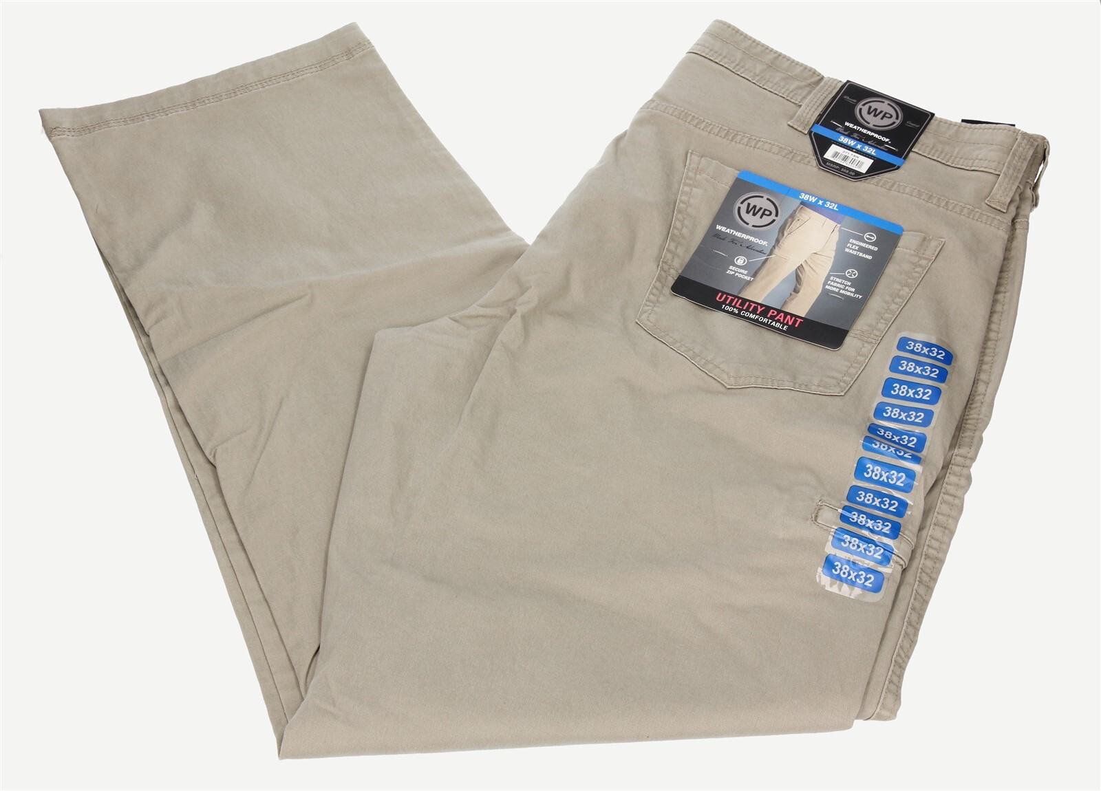 Weatherproof Men's Size 38X32 Tan 5-Pocket Utility Pant for sale online ...