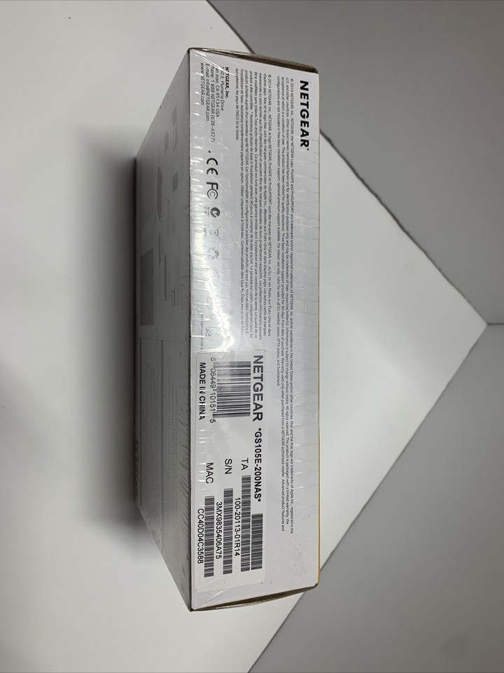 Netgear ProSafe GS105E 5-Port Gigabit Ethernet Plus Switch NEW SEALED ...