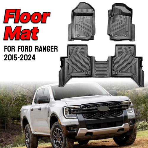 All Weather Heavy Duty TPE Car Floor Mats Carpet for Ford Ranger 2015 ...