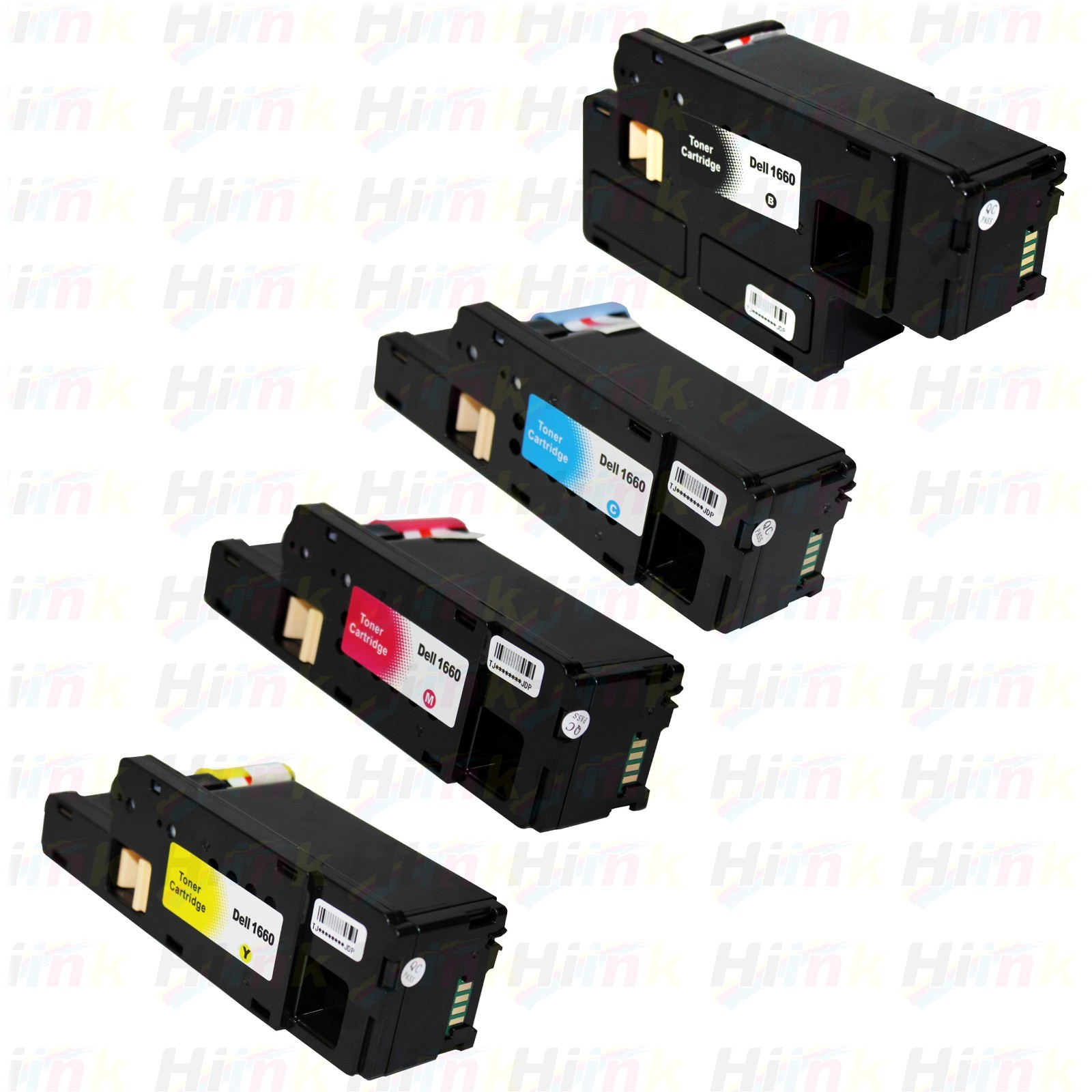 4PK 1660 High Yield Toner for Dell C1660 C1660w C1660cnw C1660dnw ...