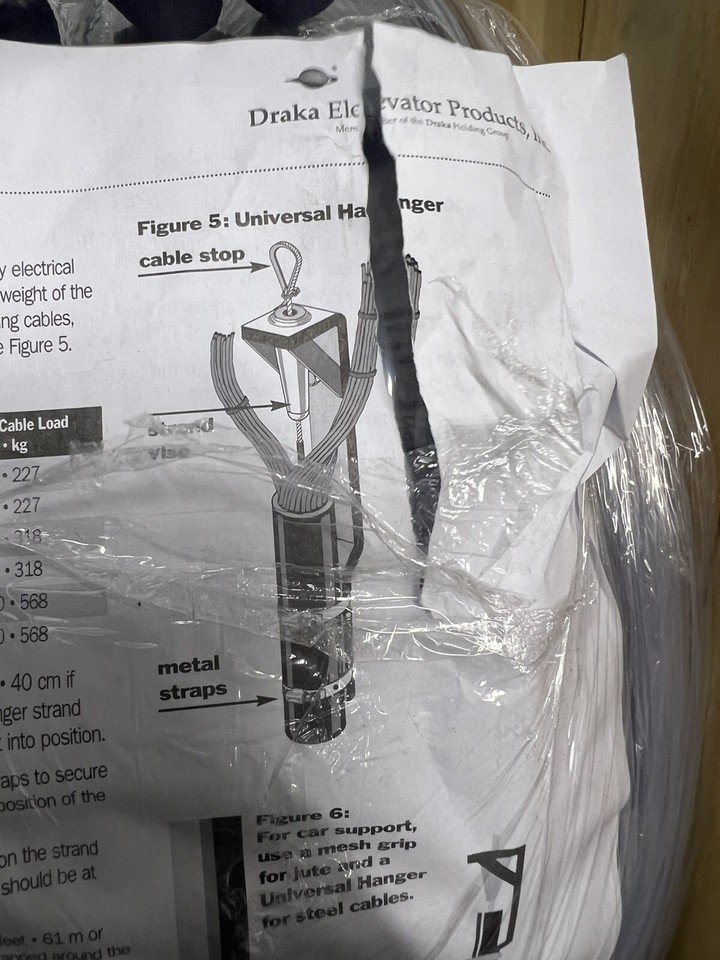 DRAKA ELEVATOR CABLES Super-Flex Traveling Cable Type ETT/300v 100FT | eBay