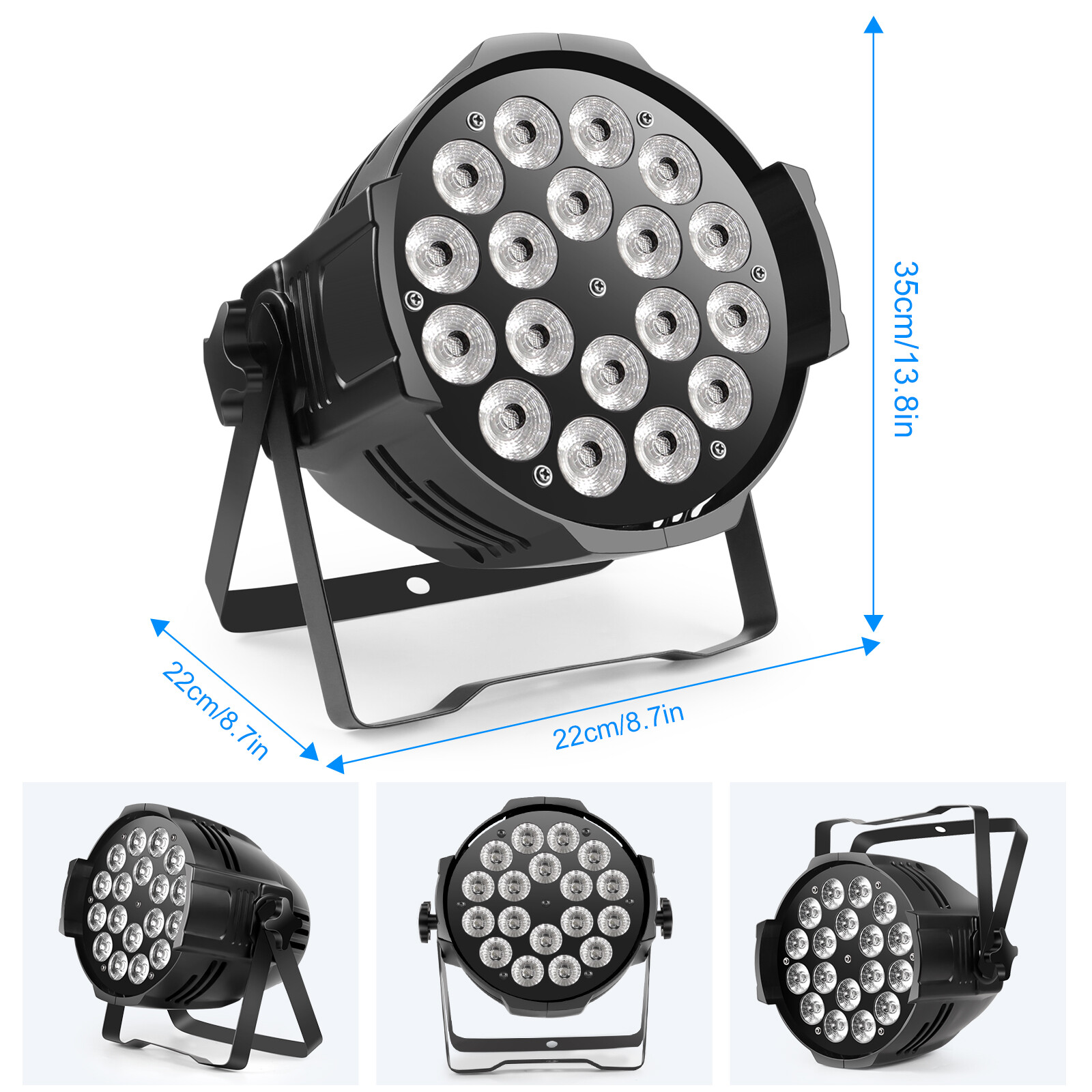 270W LED Par Stage Light RGBW PAR CAN DJ Party Disco Uplighter Lighting ...