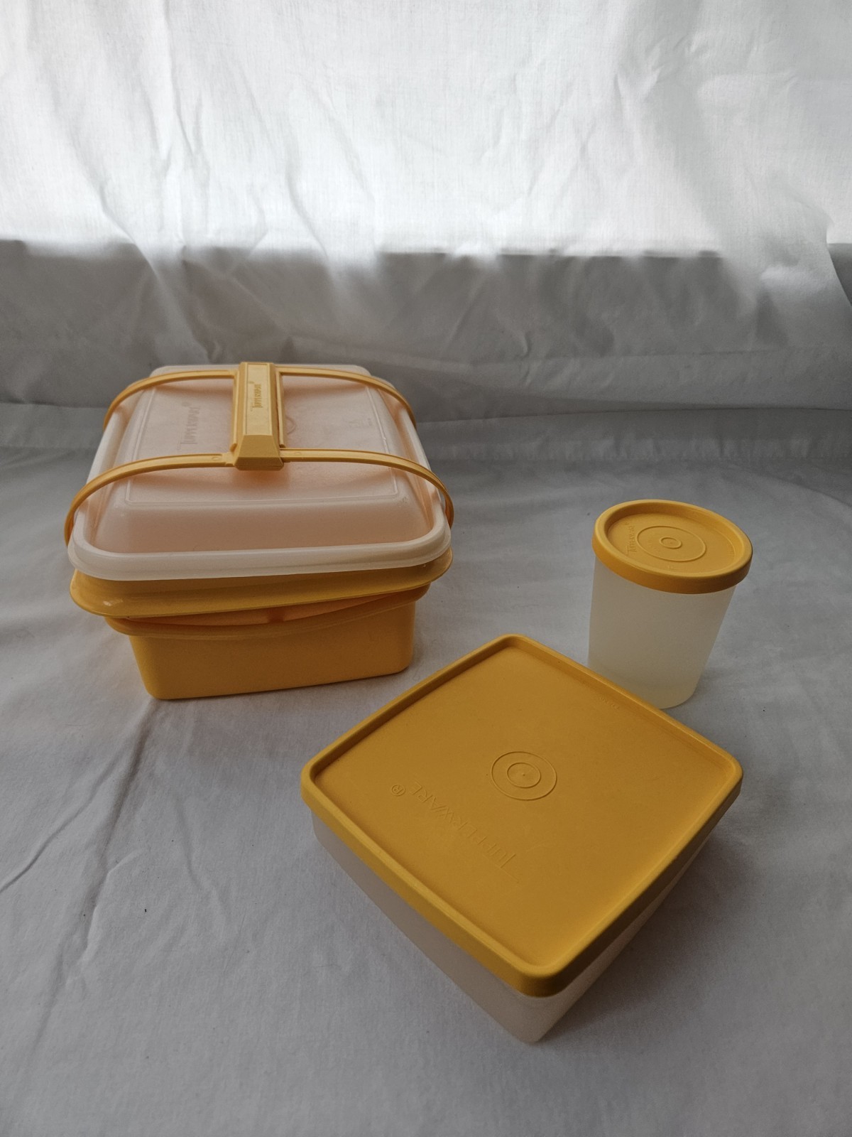 Tupperware Pak N Carry Lunch Box 1254-15 Pumpkin Orange With 2 bonus ...