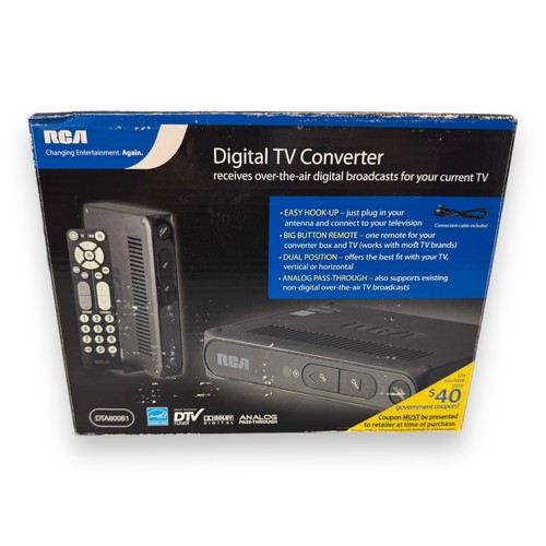 RCA HD DTV Digital-to-analog tv converter box DTA800B1L NO REMOTE | eBay