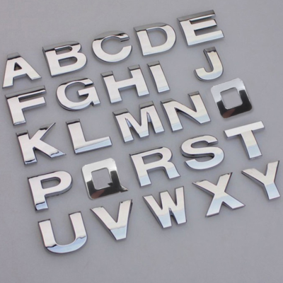 A-Z Alphabet Letters Car Sticker Self Adhesive Auto Badge Emblem 3D ...