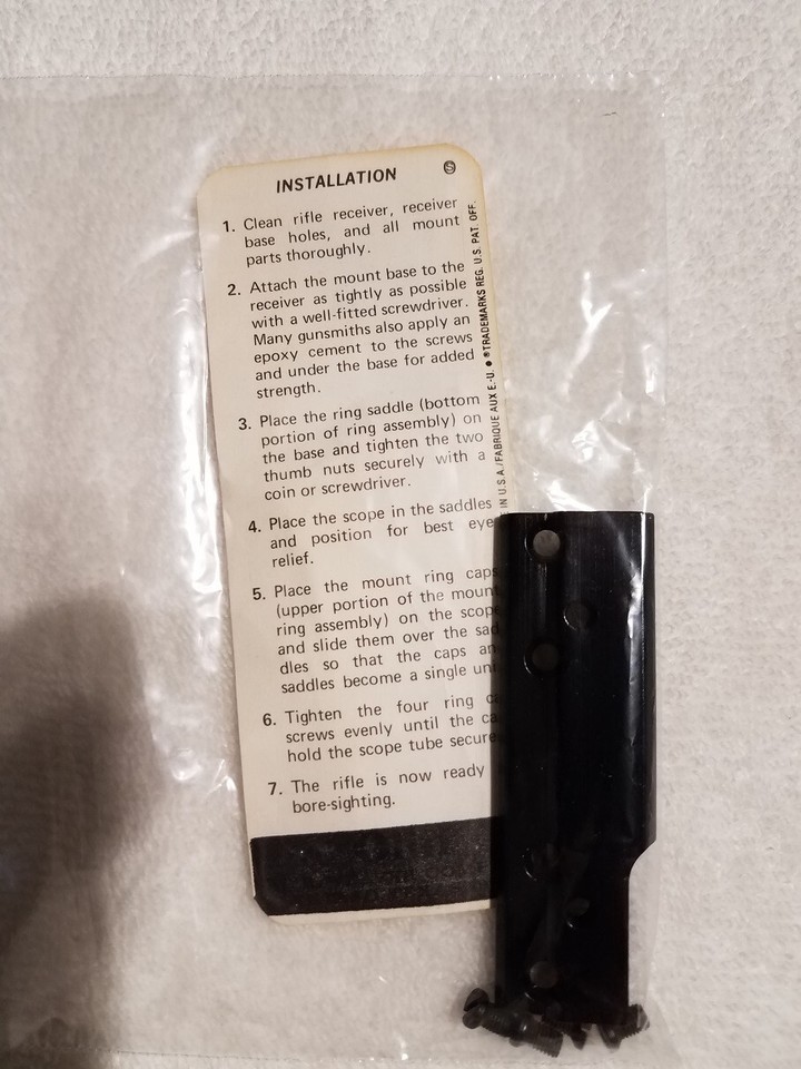 Weaver 08403 SIDE Mount Scope Base 3A Gloss Black Winchester Length 3-1 ...