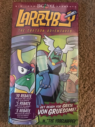 Larryboy The Yodelnapper VHS Veggie Tale Cartoon Green Tape Sealed NEW ...
