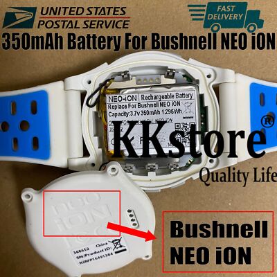 USPS 350mAh Replacement Battery For Bushnell NEO iON GolfWatch Battery ...
