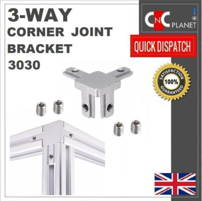 3 Way Corner Joint Bracket Connector 3030 Aluminium Extrusion Profile ...